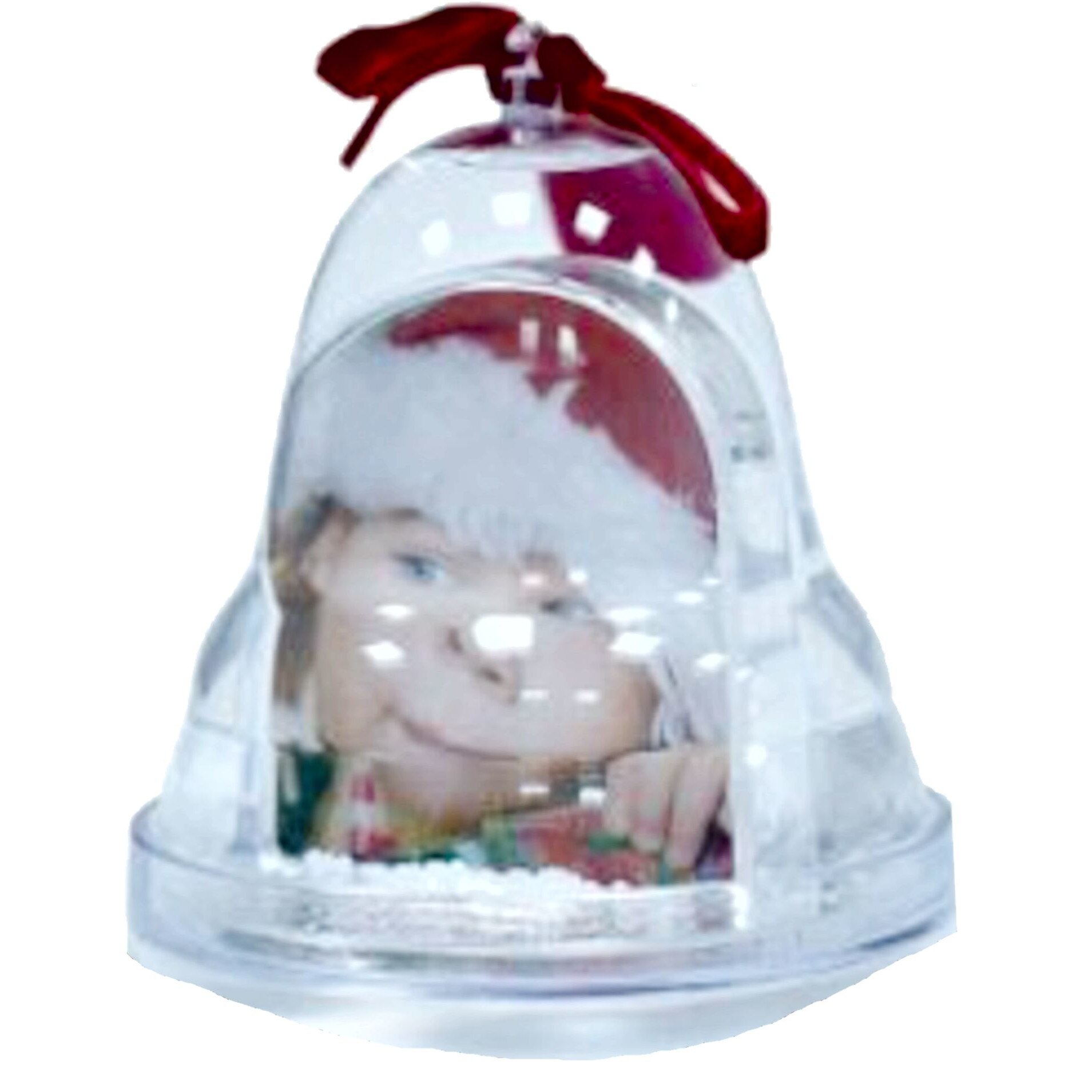 Glob foto in forma de clopotel cu zapada artificial, personalizat cu ...