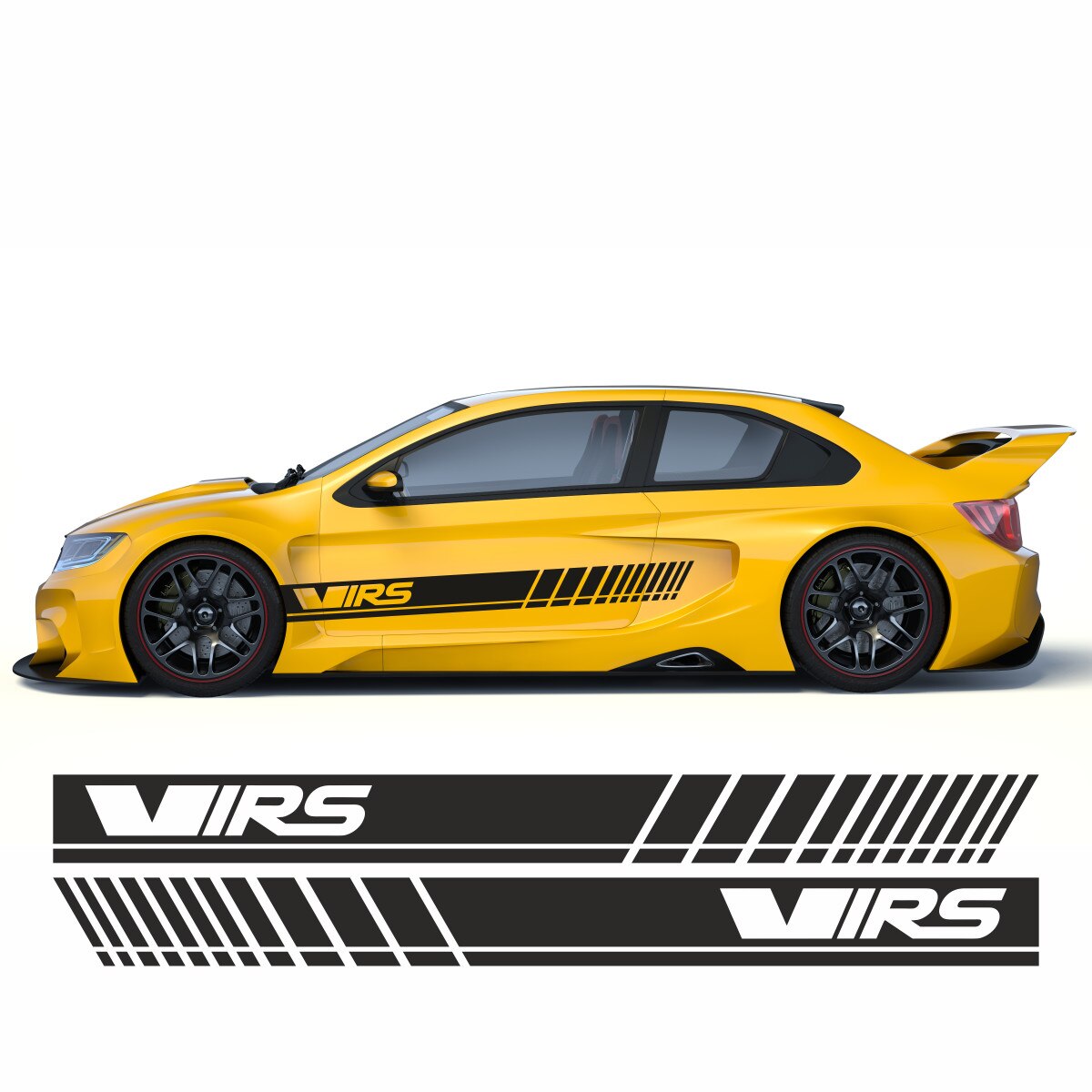 Set Stickere decorativ tuning, auto, skoda VRS, pentru praguri, Negru ...