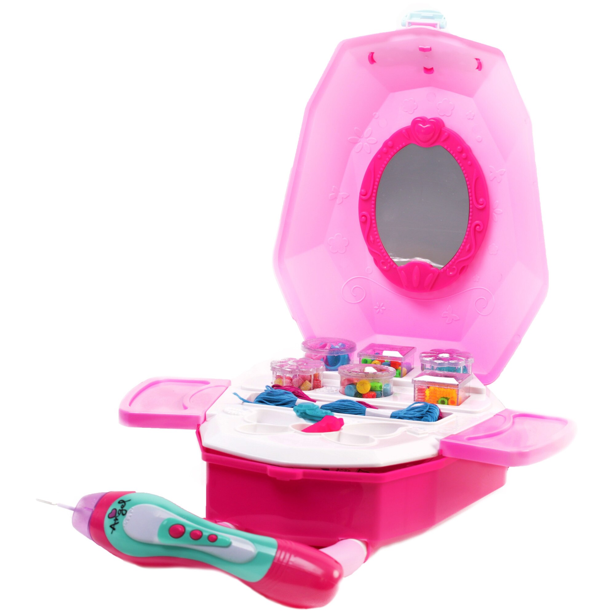 Set frumusete, Beauty Angel, Troler 2 in 1, Geanta Fetite cu Accesorii ...