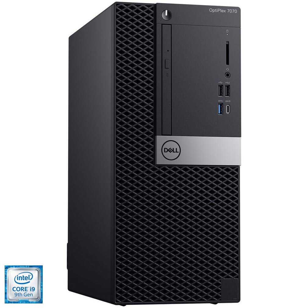 Настолен компютър DELL OptiPlex 7070 MT, Intel® Core™ i9-9900, RAM 32GB ...