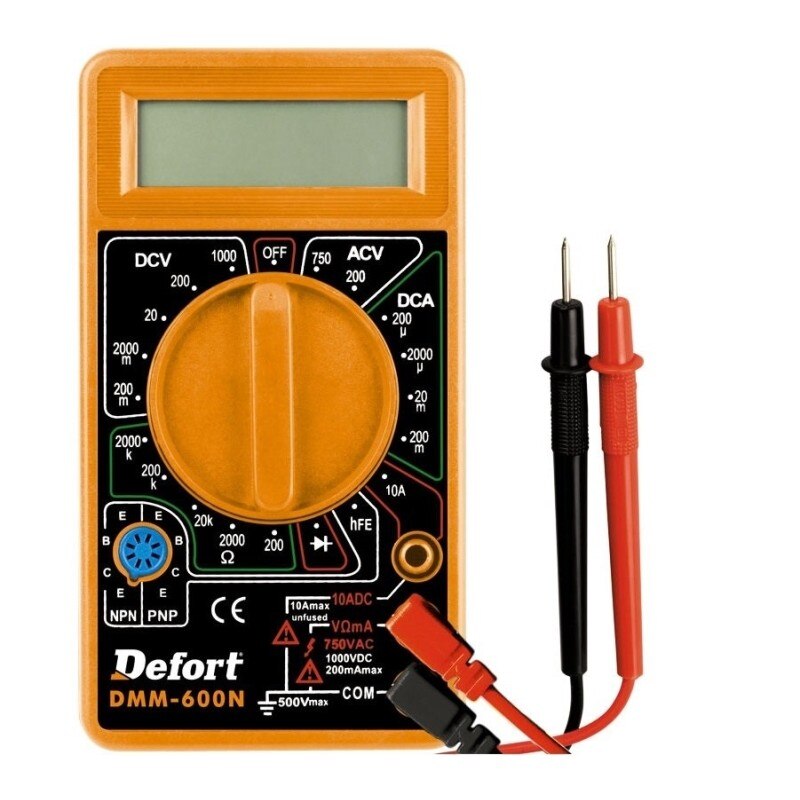 Multimetru digital DEFORT DMM-600N, 8 functii - eMAG.ro