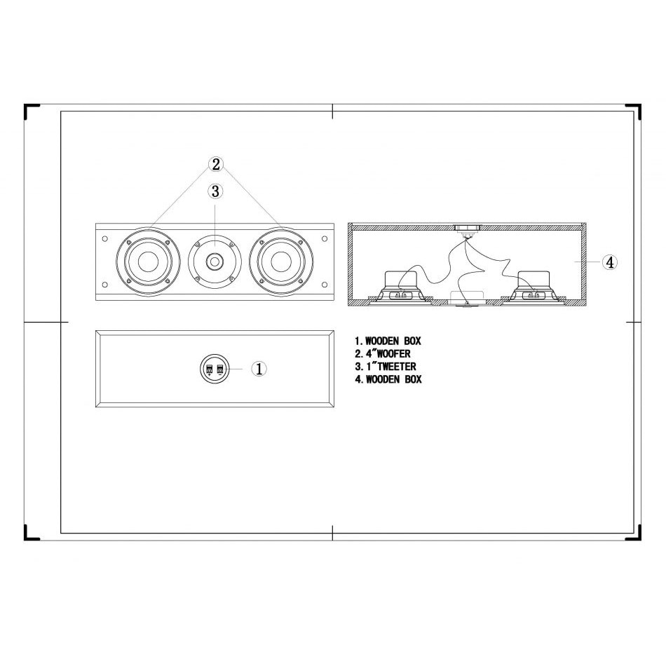 Sistem Profesional de Boxe 5.1 pasive AKAI, Putere RMS 100 W, Impedanta ...