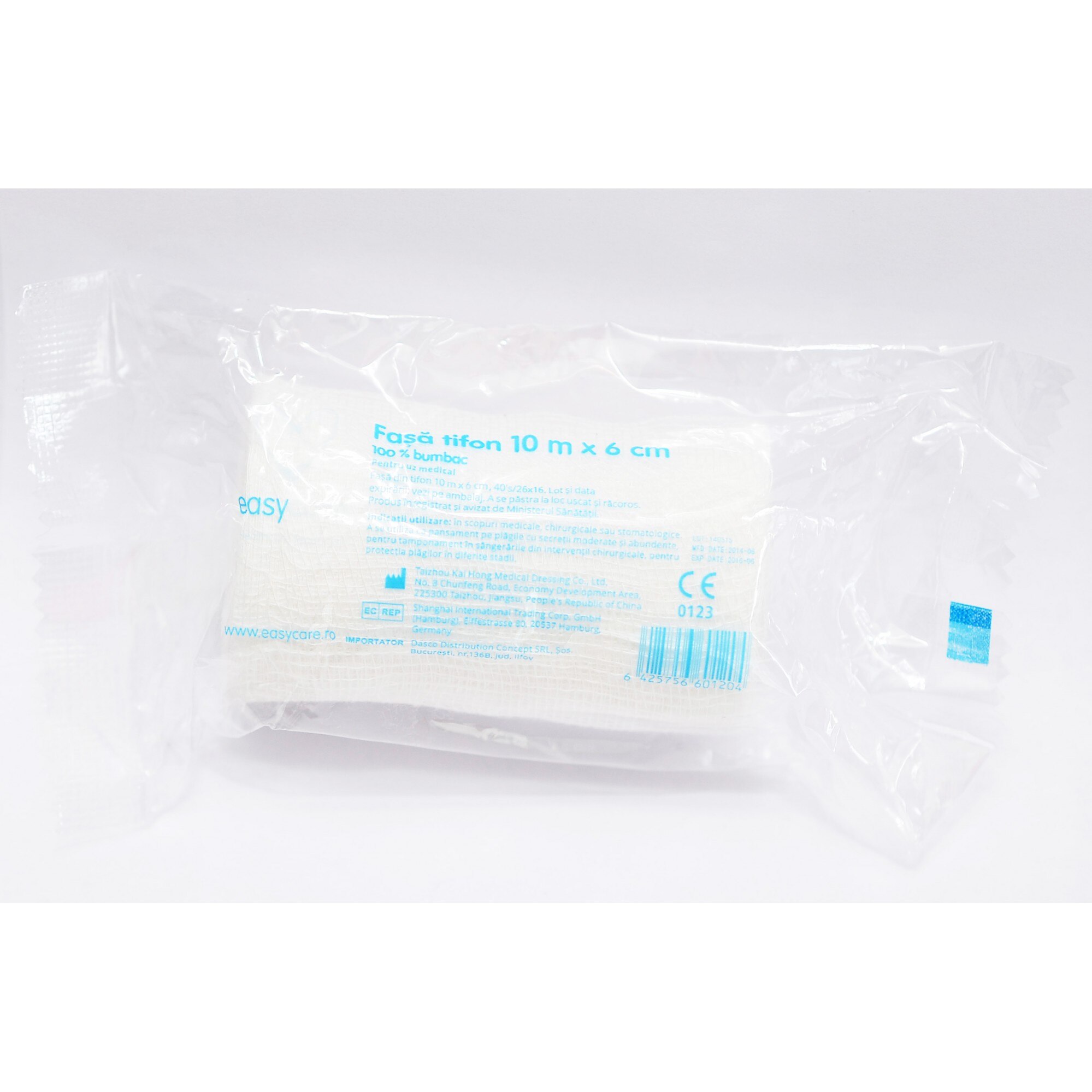 Fasa tifon EASYCARE 100% bumbac 10m x 6cm - eMAG.ro