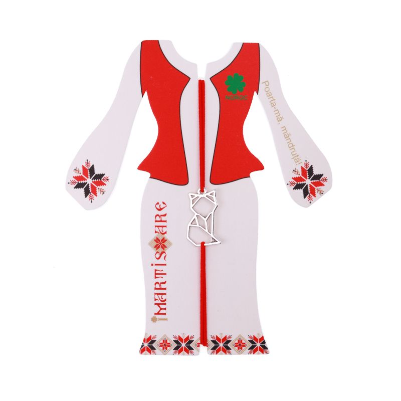 Martisor Bratara Argint 925 Placat Rodiu Alb Vulpe Origami - eMAG.ro