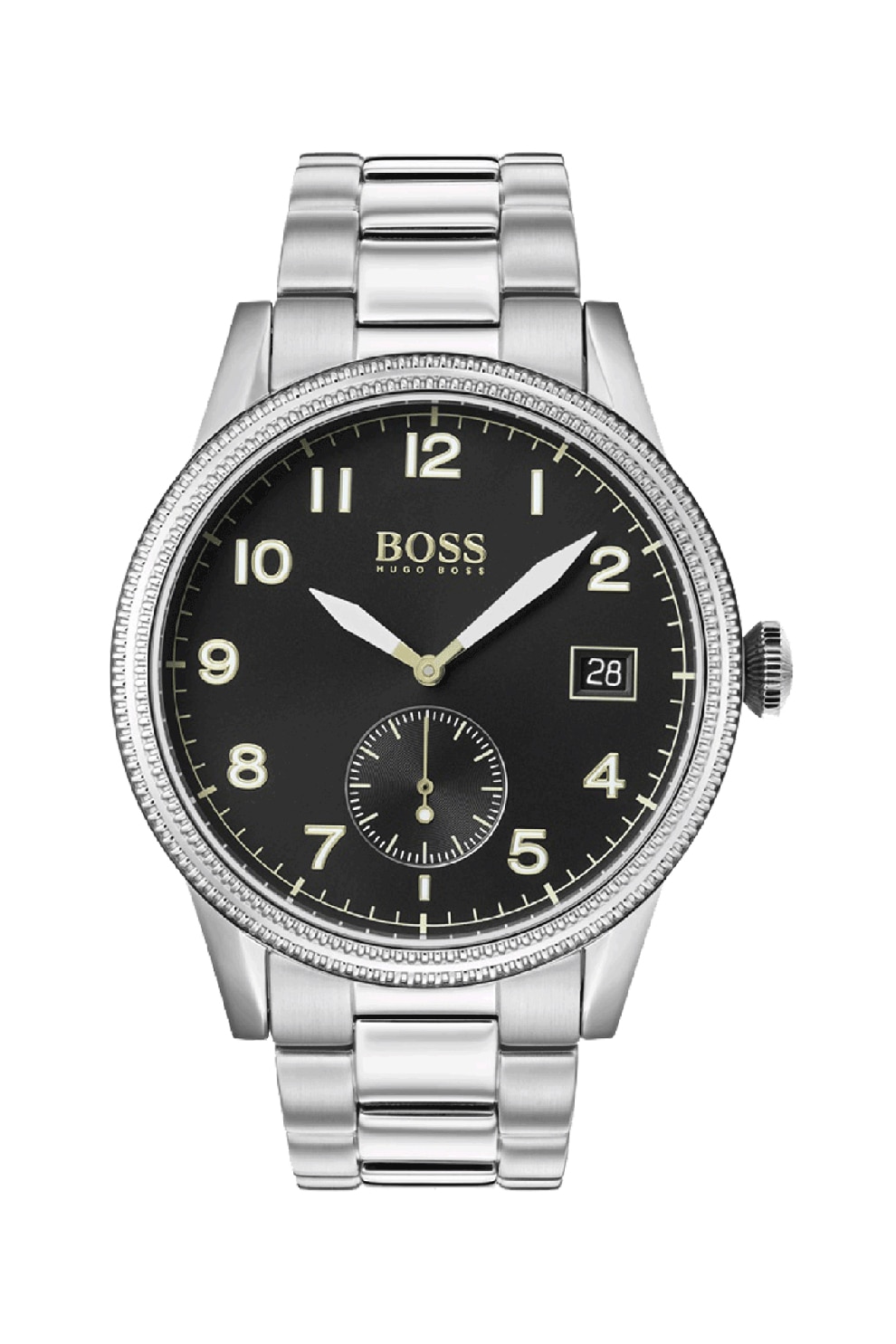 Boss Hugo Boss, Ceas analog cu bratara metalica, Argintiu/Negru - eMAG.ro