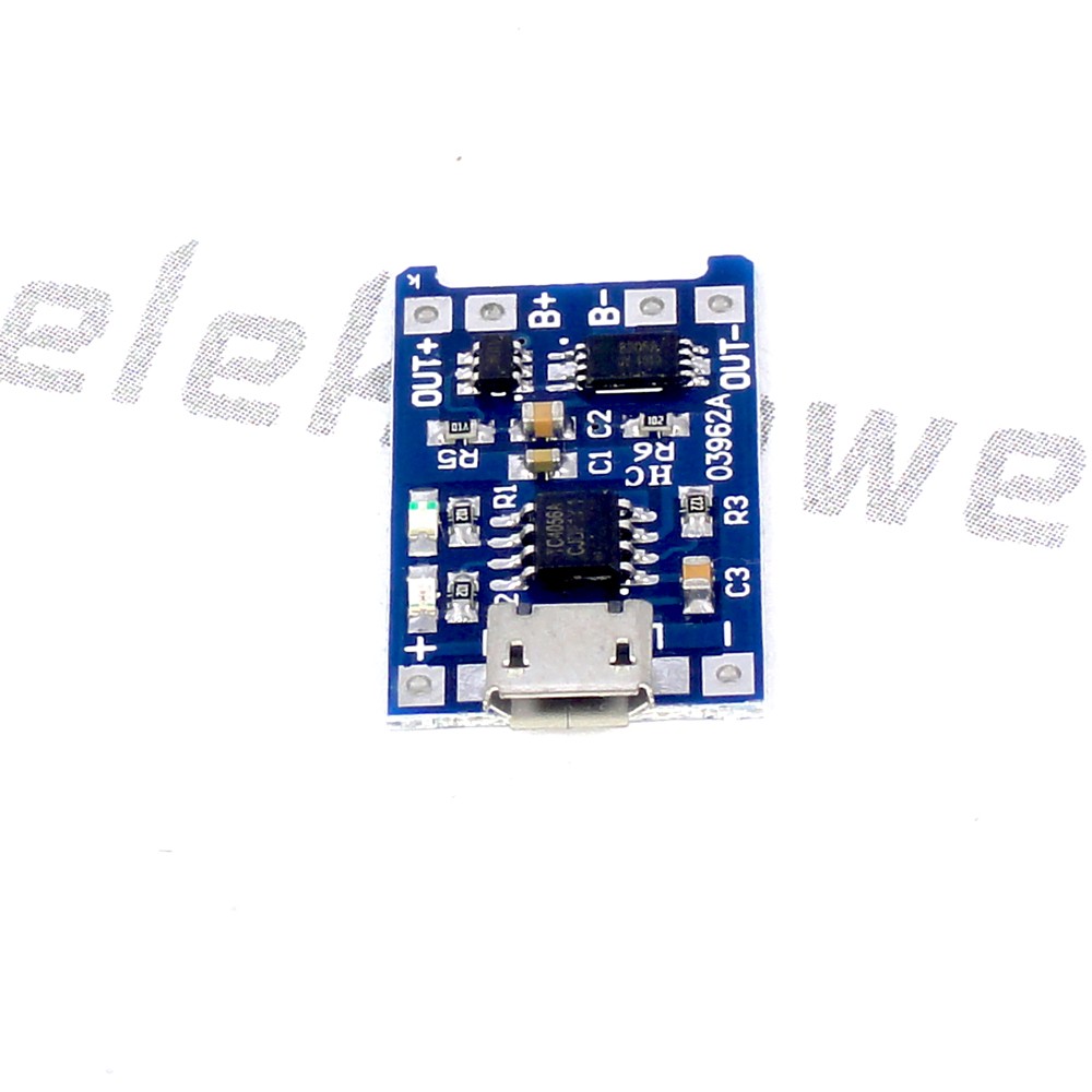 Li-ION USB inverteres töltő TP4056 Micro USB biztonsági védelemmel ...