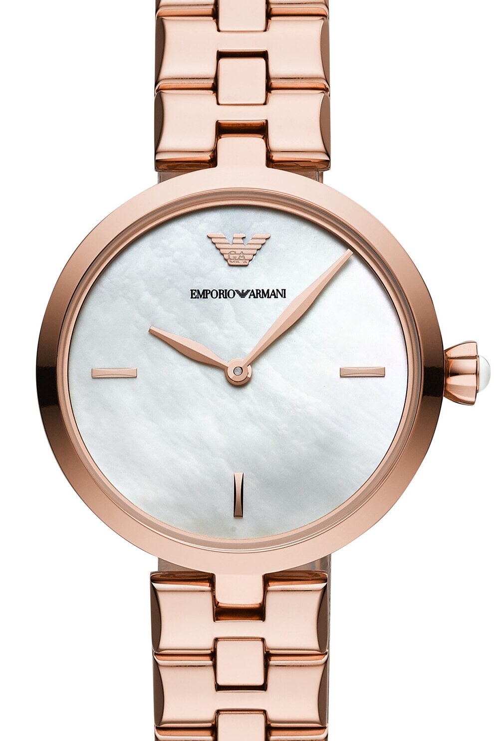 Emporio Armani, Analóg karóra fémszíjjal, Vörösaranyszín - eMAG.hu