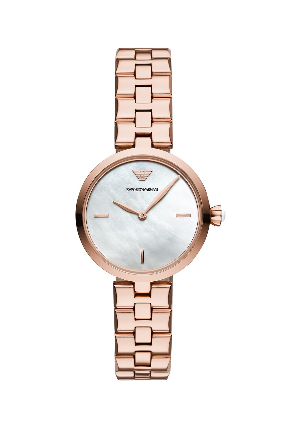 Emporio Armani, Analóg karóra fémszíjjal, Vörösaranyszín - eMAG.hu