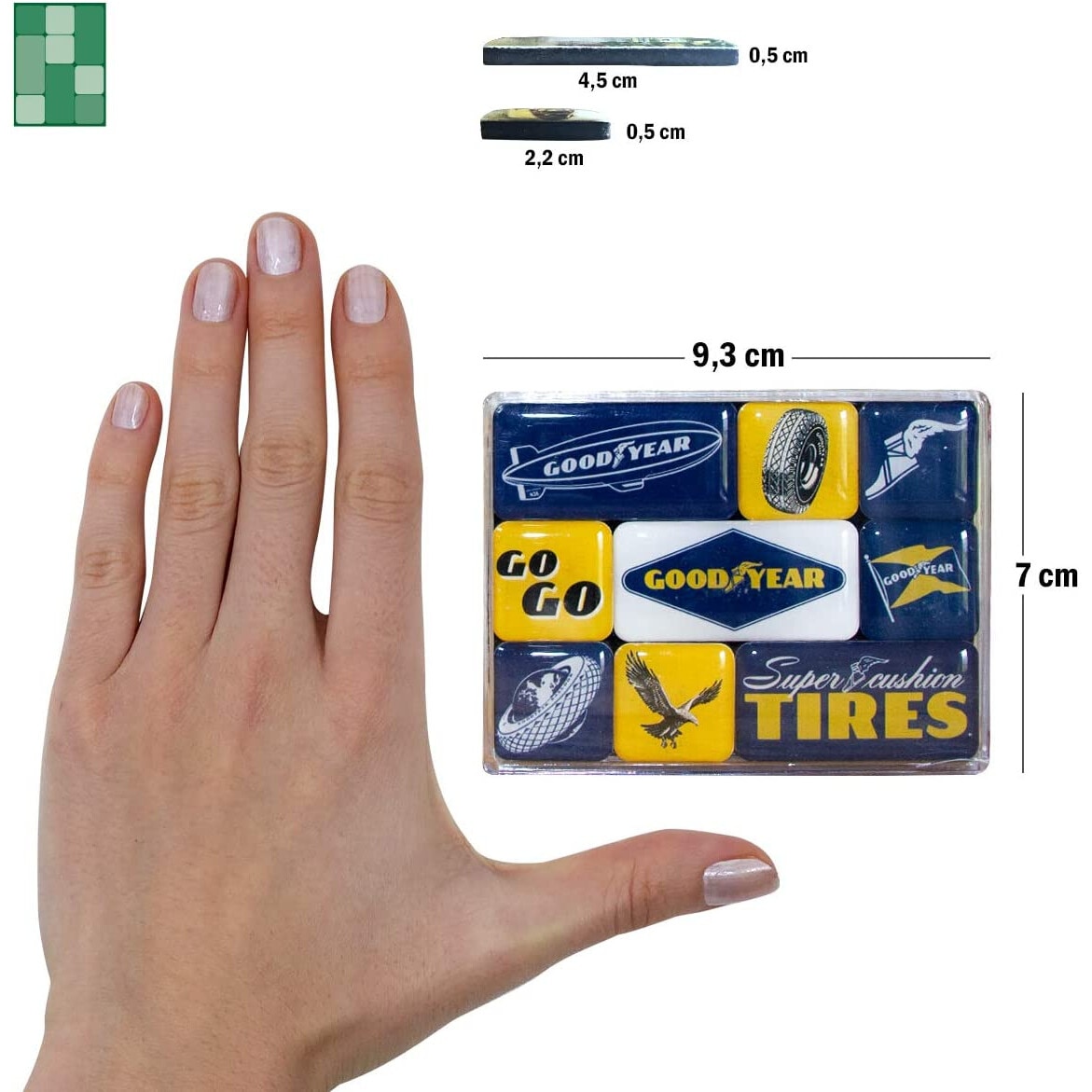 Set magneti Goodyear - Logos - eMAG.ro