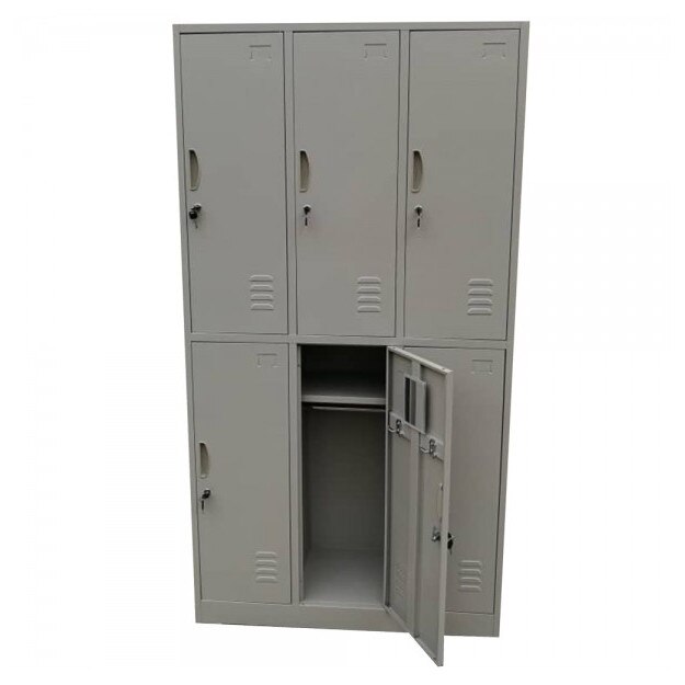 Vestiar metalic cu 6 usi 3x2 (Asamblat) 1000x350x1800 mm (LxlxH), PLUS ...