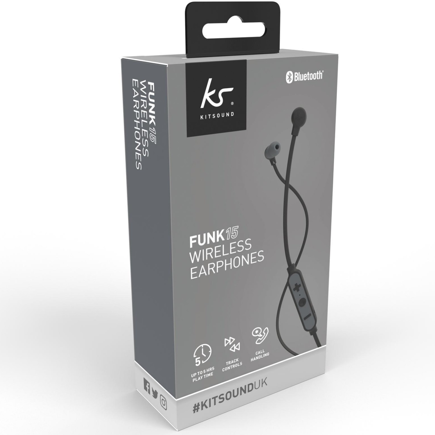 Casti Bluetooth Kitsound Funk 15, Black - eMAG.ro