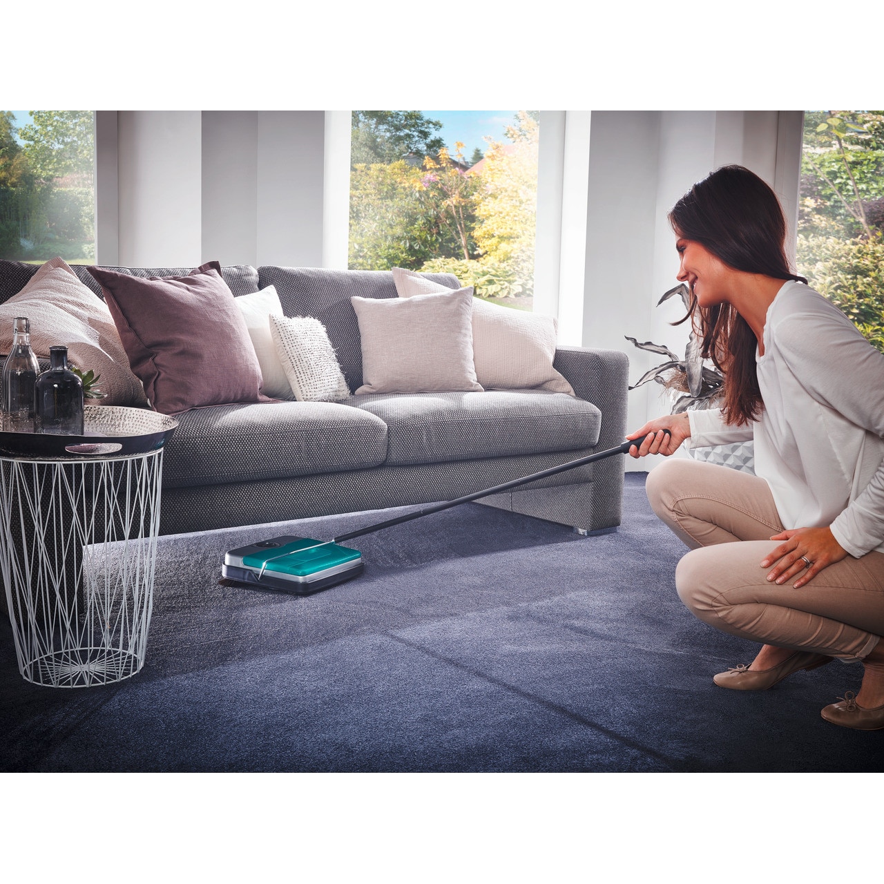 Подочистачка механична Rotaro S Leifheit тюркоаз - eMAG.bg