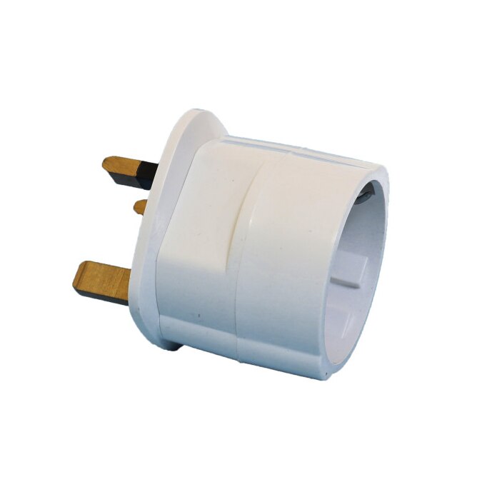 Adaptor stecher Anglia, cu impamantare, Alb - eMAG.ro