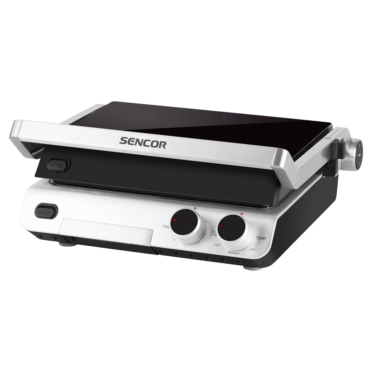 Gratar electric, Sencor, 2000W, Placi antiaderente, 30 x 25 cm, Negru ...