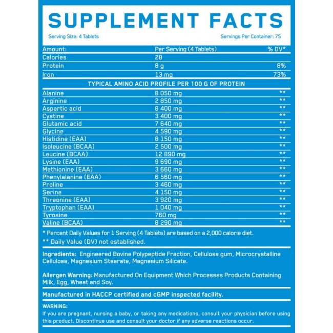 Cryo Beef Amino EVERBUILD 8000mg 300 Tabs - eMAG.bg