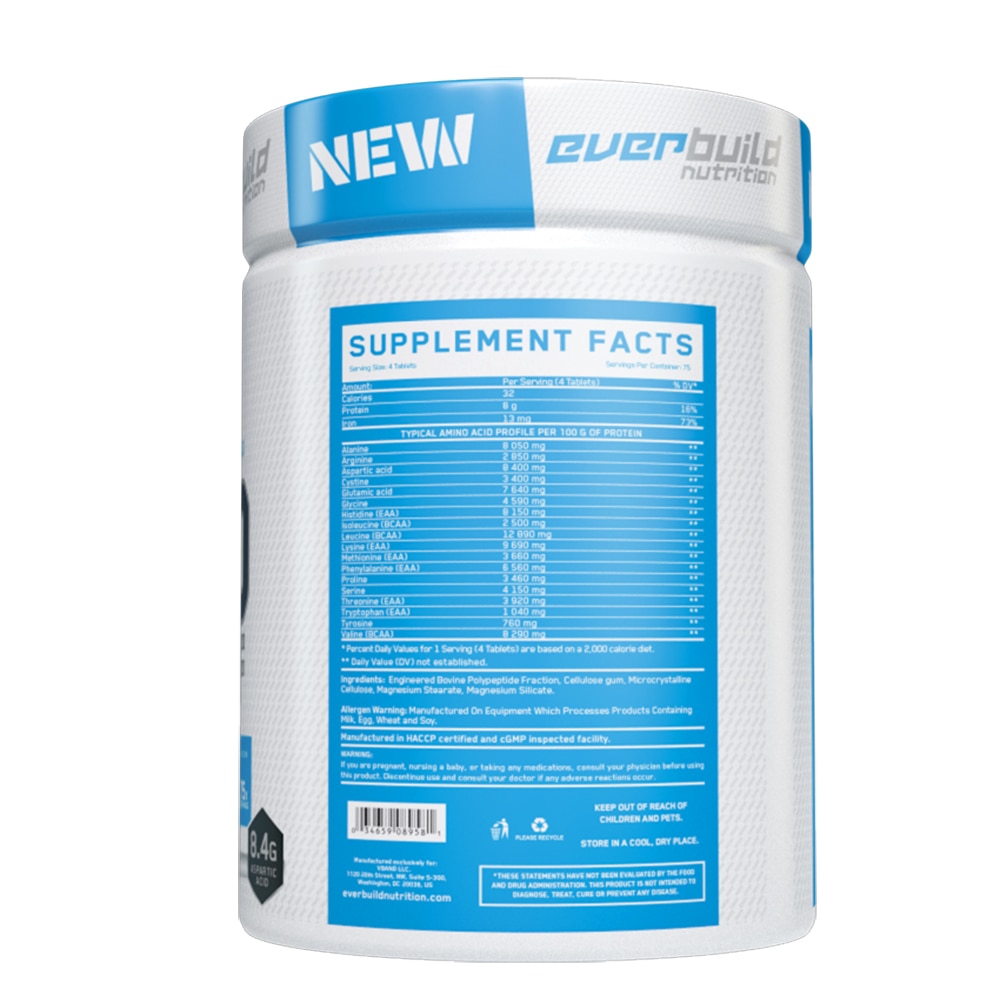 Cryo Beef Amino EVERBUILD 8000mg 300 Tabs - eMAG.bg