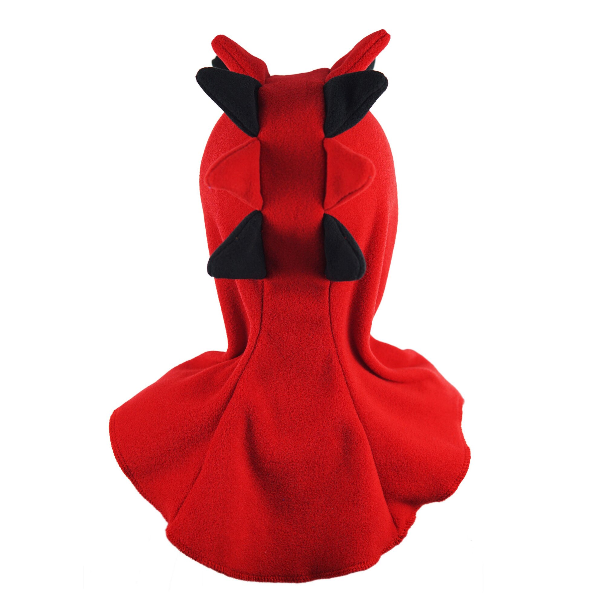 Cagula copii, Happy Hug, polar, dino, rosu/negru, 48 cm - eMAG.ro