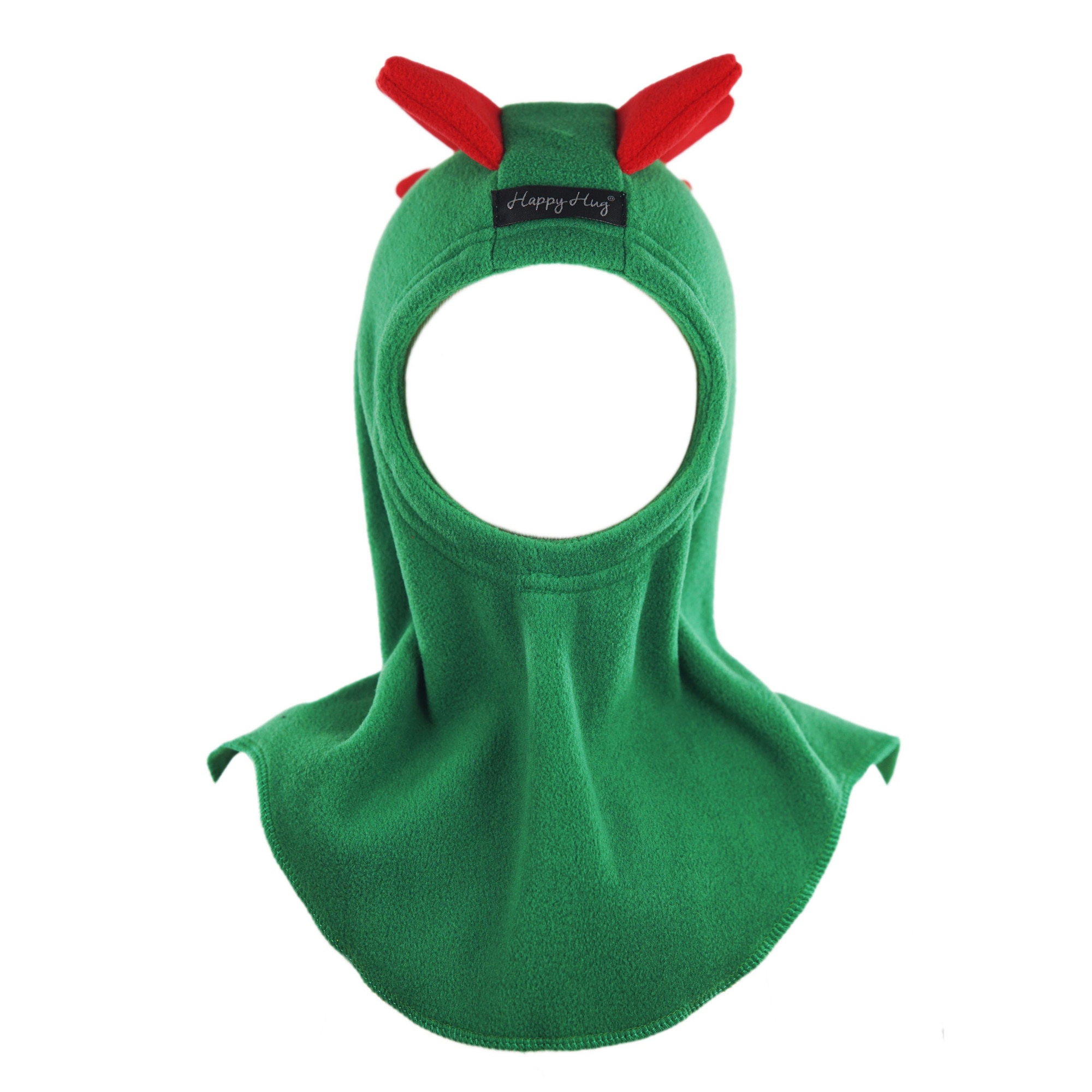 Cagula copii, Happy Hug, polar, dino, verde/rosu, 48 cm - eMAG.ro