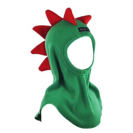 Cagula copii, Happy Hug, polar, dino, verde/rosu, 48 cm - eMAG.ro