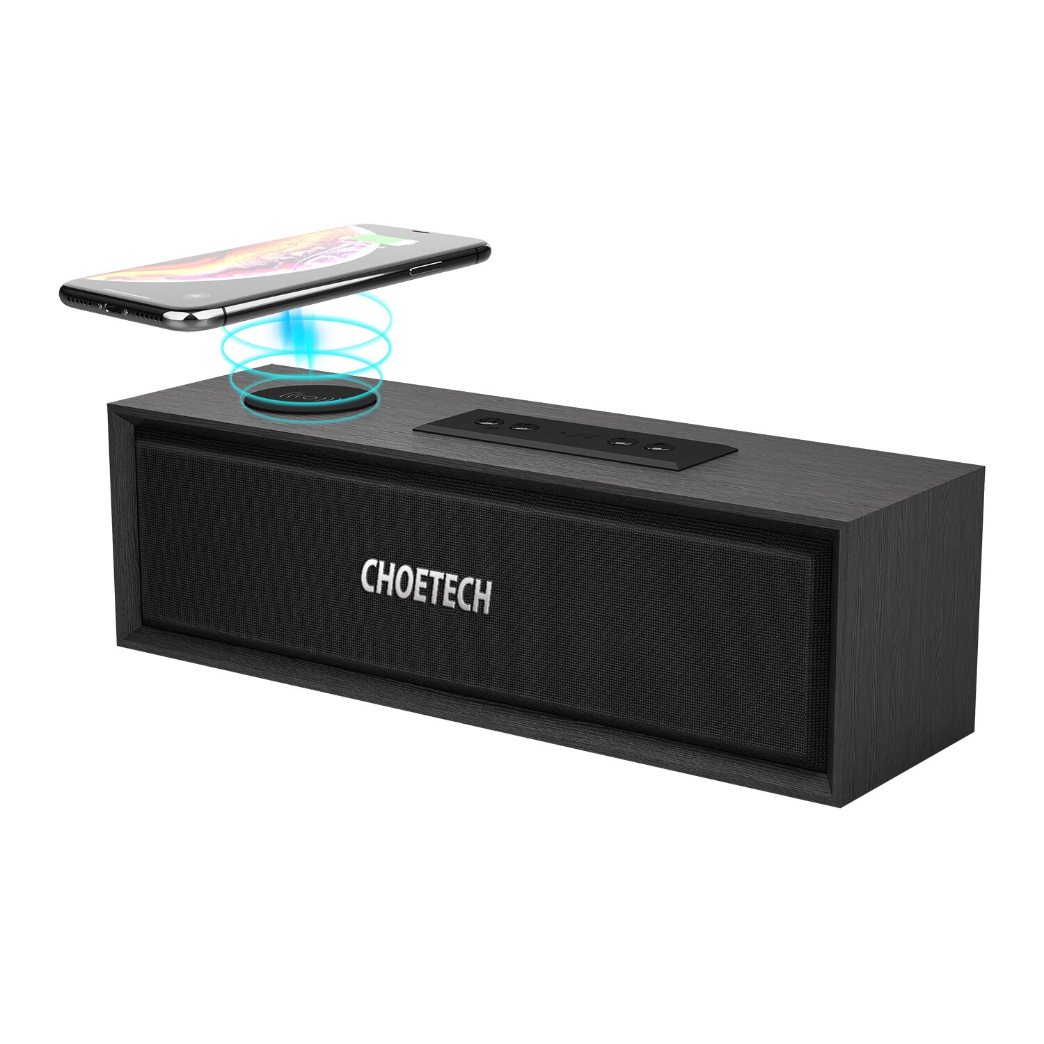 Boxa cu incarcator Wireless, Choetech, Negru - eMAG.ro