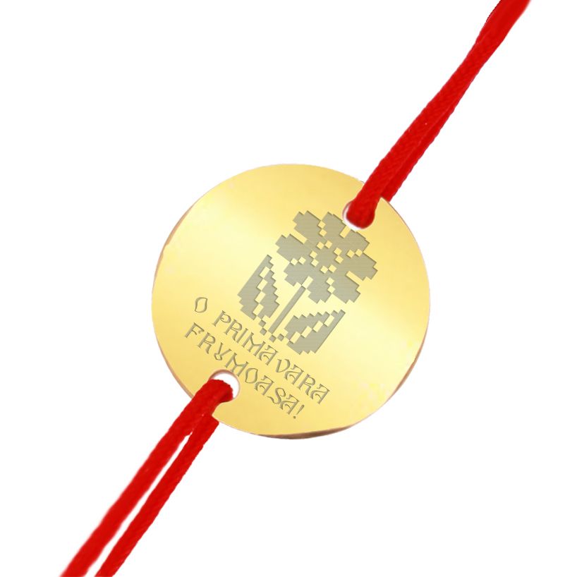 Martisor Bratara Inox Banut Auriu Floare O primavara frumoasa - eMAG.ro