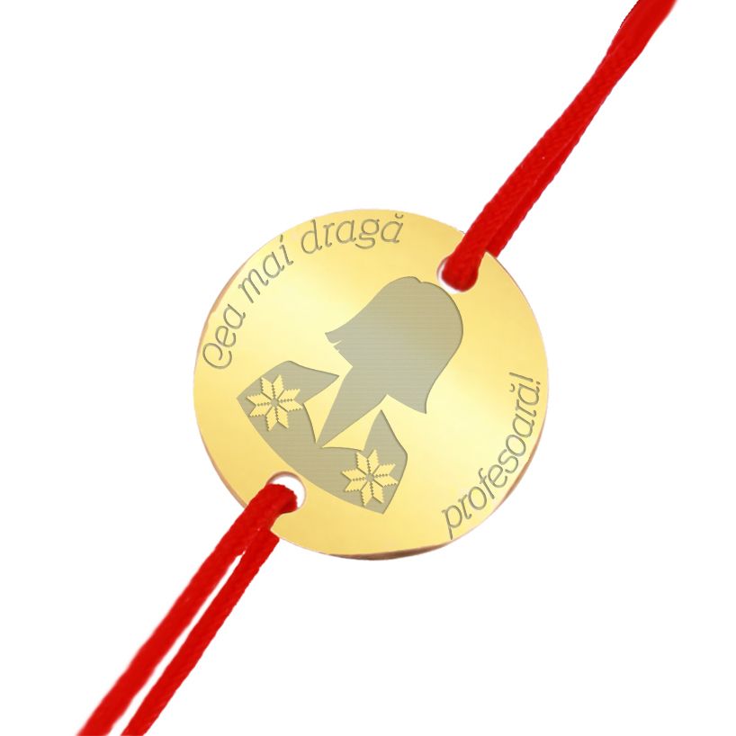 Martisor Bratara Inox Banut Auriu Profesoara Draga - eMAG.ro
