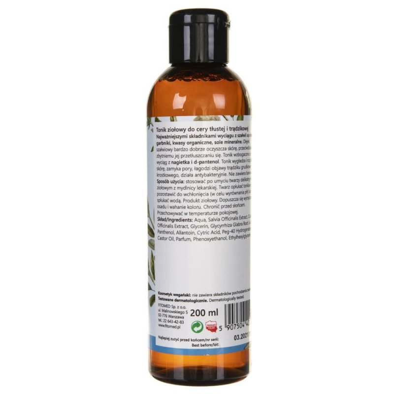 Tonic de curatare pe baza de plante pentru ten gras Fitomed 200 ml ...