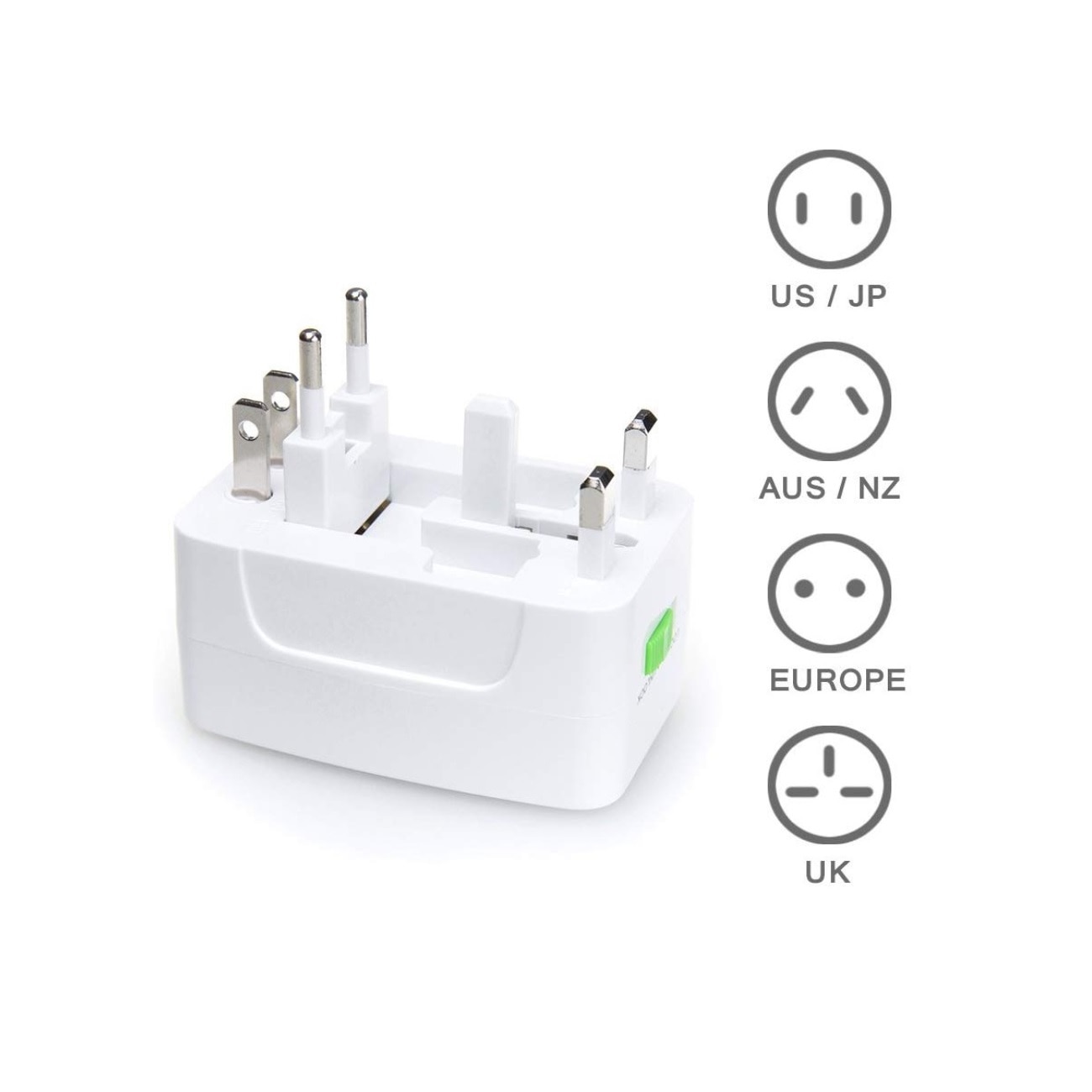 Adaptor de priza travel (EU UK US/JP AUS/NZ), universal, doua mufe USB ...