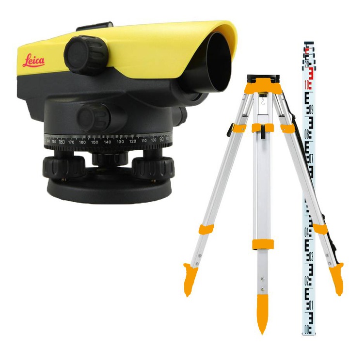 Set nivela optica NA 532 Leica cu trepied si stadie 5 m - eMAG.ro
