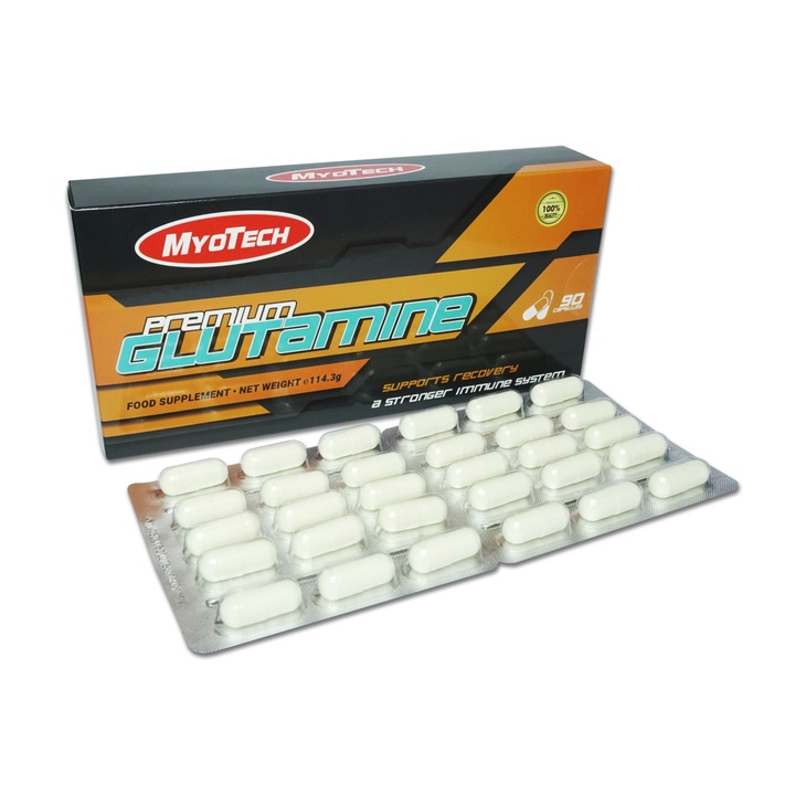 Myotech Premium Glutamine, 90 capsule - eMAG.ro