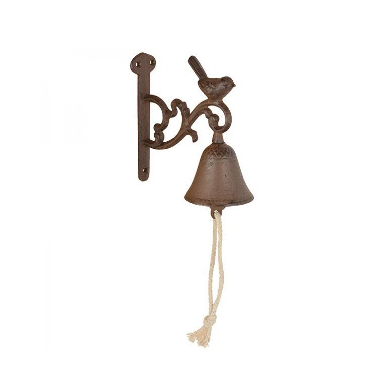 Clopot de fonta pentru usa, cu pasare, 16x14 cm - eMAG.ro