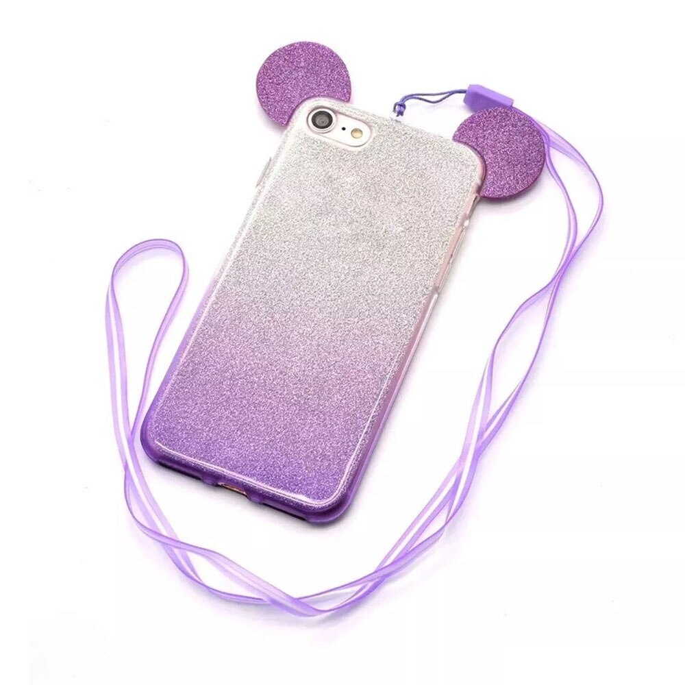 Husa Samsung S8 (G950) - Silicon Mouse cu Urechi Glitter Sparkles ...