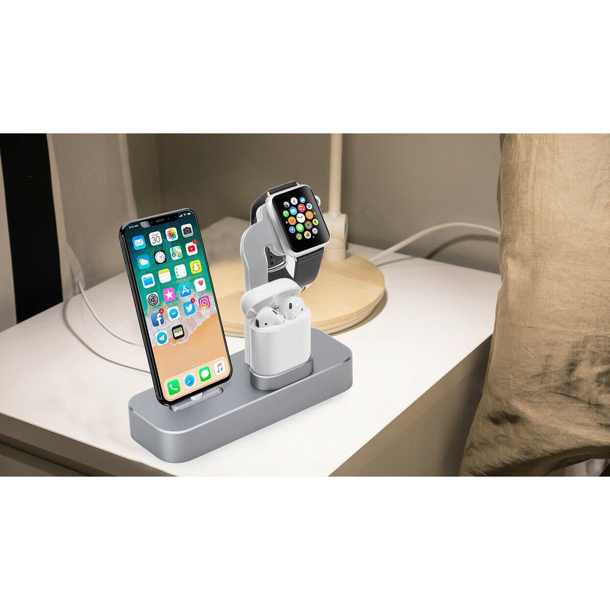 Statie incarcare, 3 in 1, aluminiu integral, Pyramid®, multifunctional ...