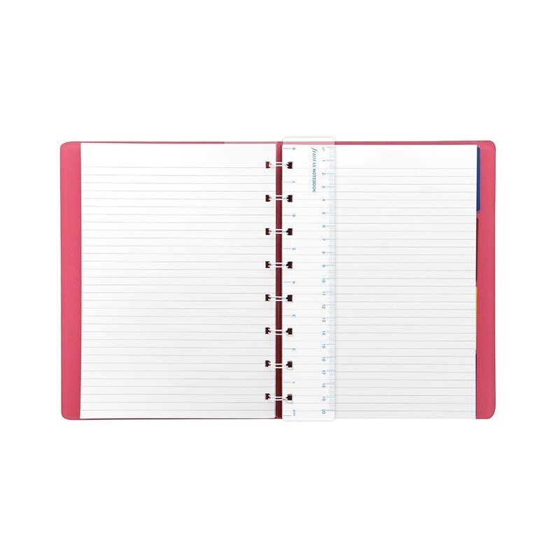 Agenda A5 nedatata cu spirala si rezerve FILOFAX Notebook Saffiano, Roz ...