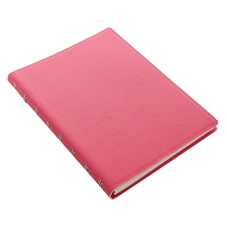 Agenda A5 nedatata cu spirala si rezerve FILOFAX Notebook Saffiano, Roz ...