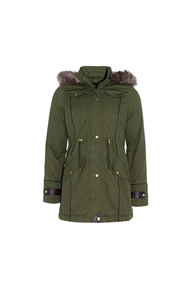 Geaca parka Brave Soul dama, kaki, marimea XL - eMAG.ro