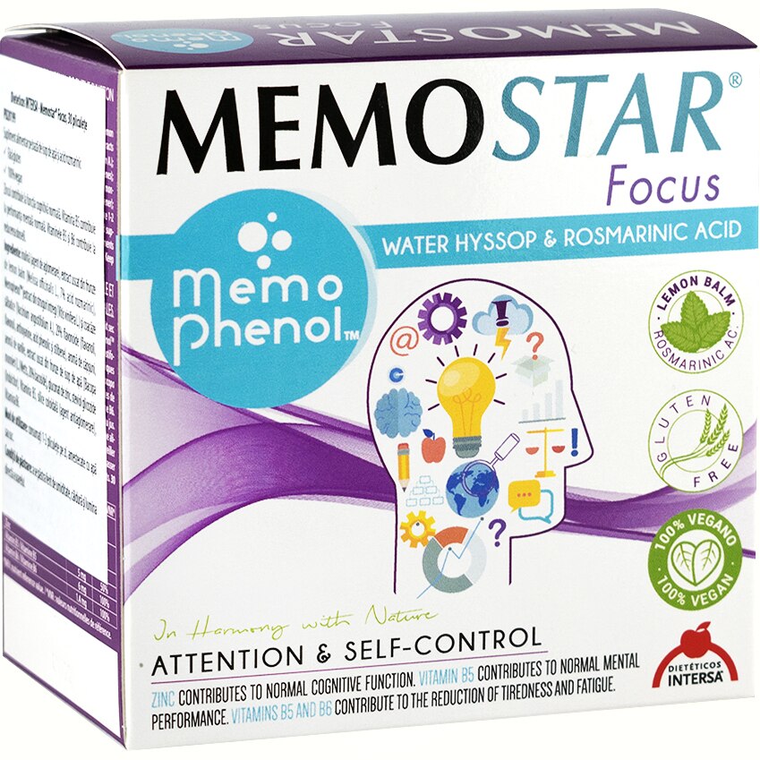 Добавка Memostar Focus, Dieteticos Intersa - 30 сашета - eMAG.bg