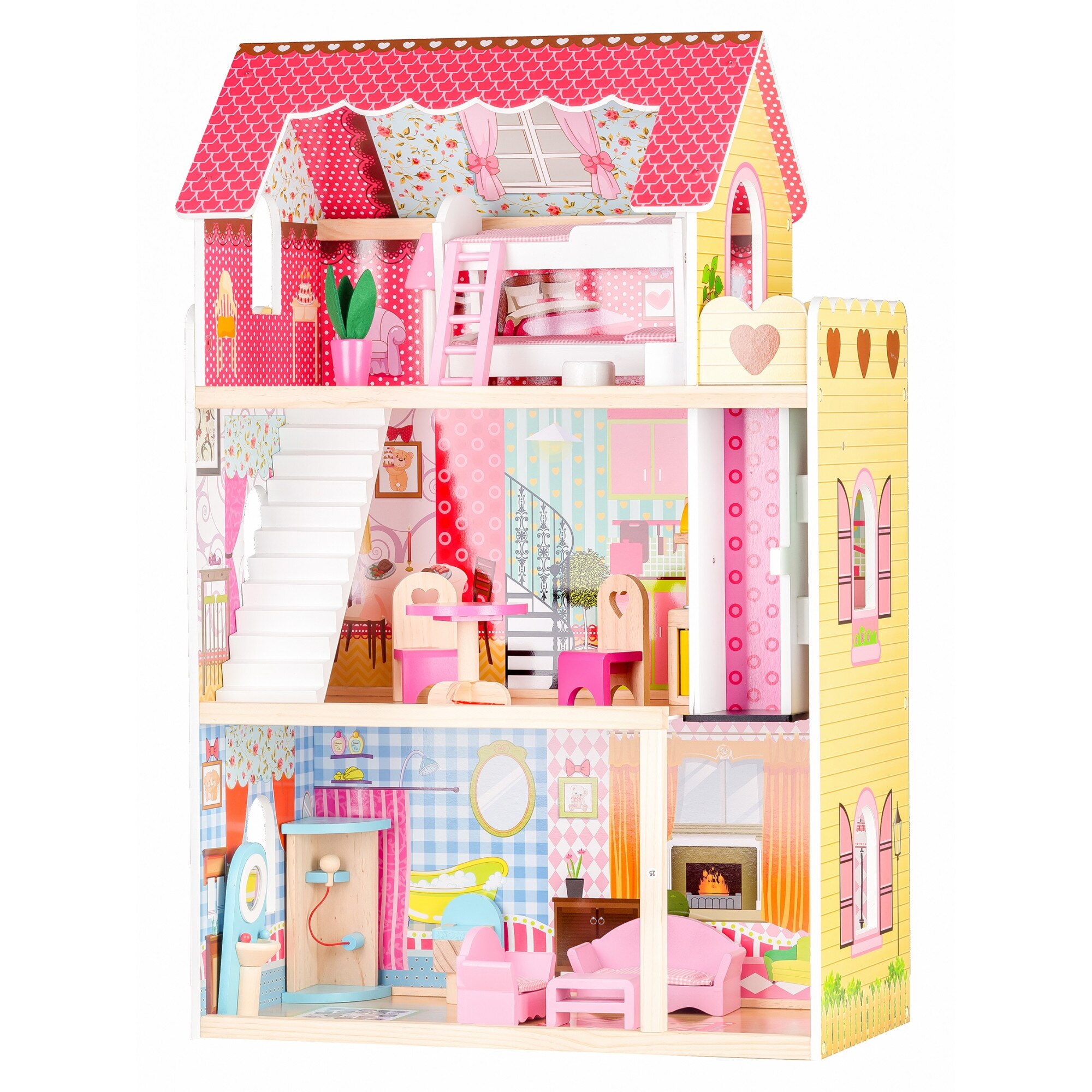 Casuta de papusi din lemn cu LIFT idealSTORE, MALIBU RESIDENCE DOLL ...