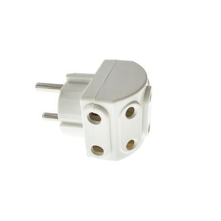 Stecher cu 5 prize, FE-40087, fara impamantare, 6A 220V, alb - eMAG.ro