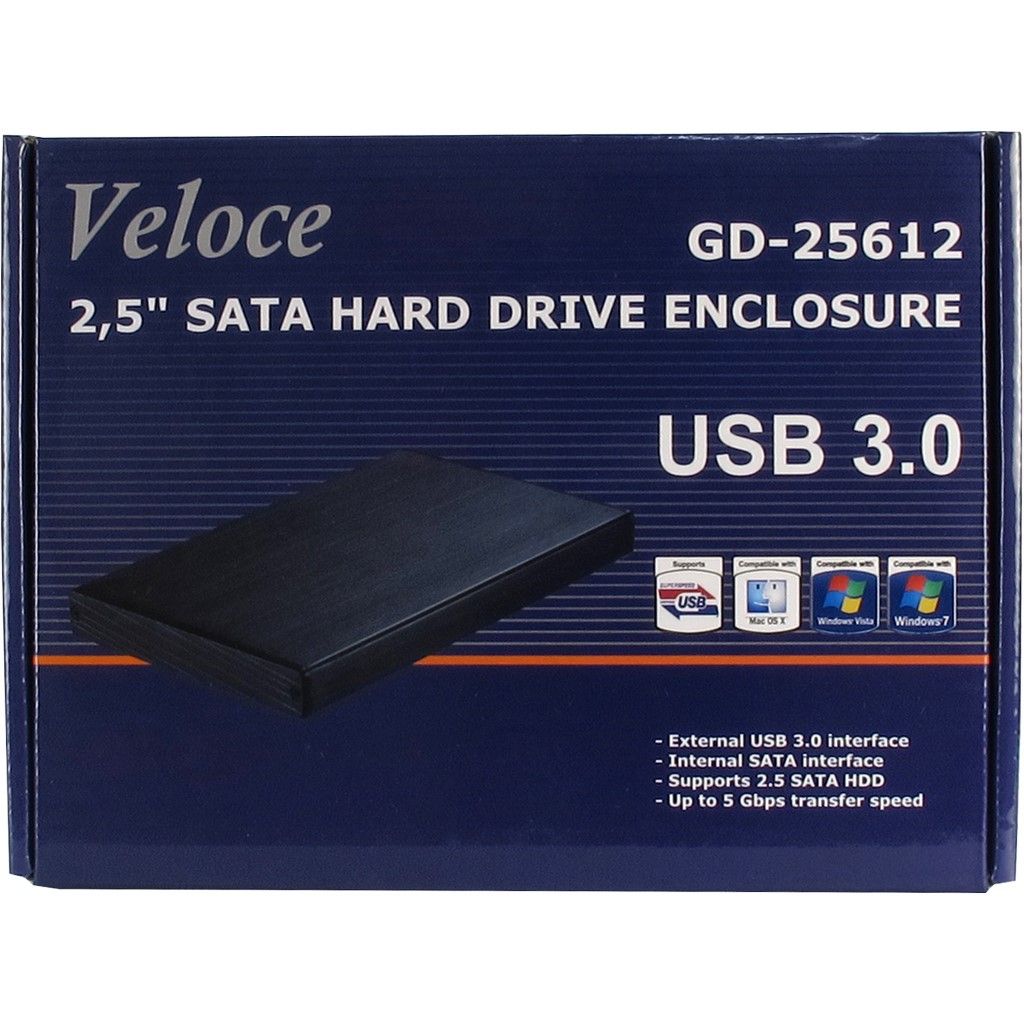 Кутия за външен HDD 2.5'' USB3.0 SATA, Veloce GD-25612, MKTECH-Argus ...