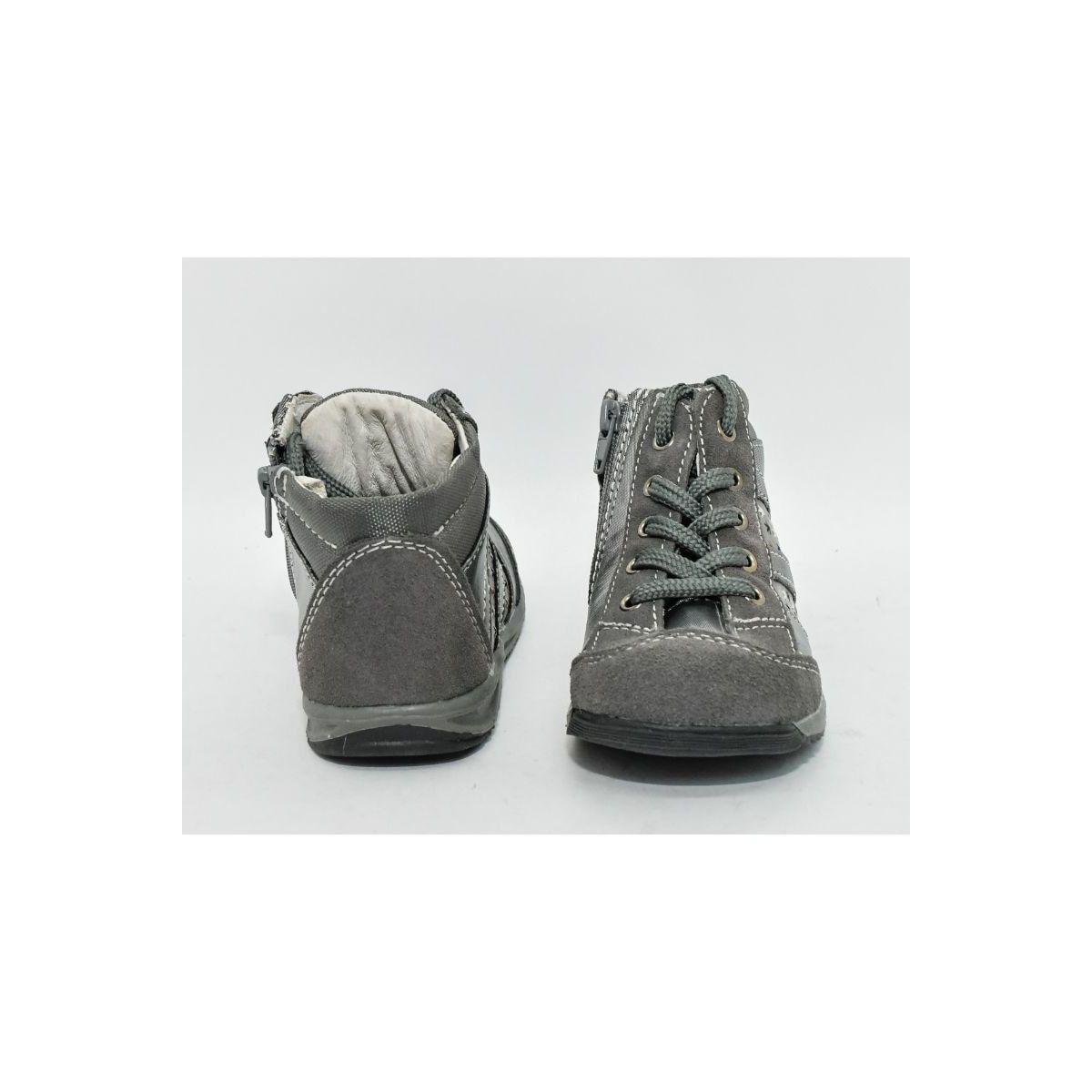 Ghete Primigi Suede, Piele naturala, Gri 24EU - eMAG.ro