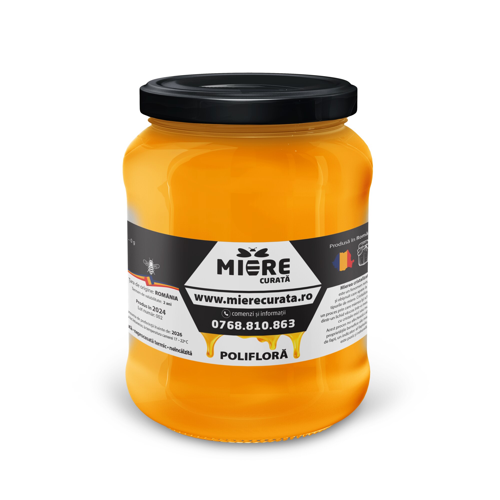 Miere poliflora, Miere Curata, produs romanesc, 1 kg - eMAG.ro