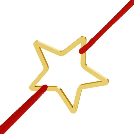 Martisor Bratara Argint 925 Placat Aur 24K Contur Stea - eMAG.ro