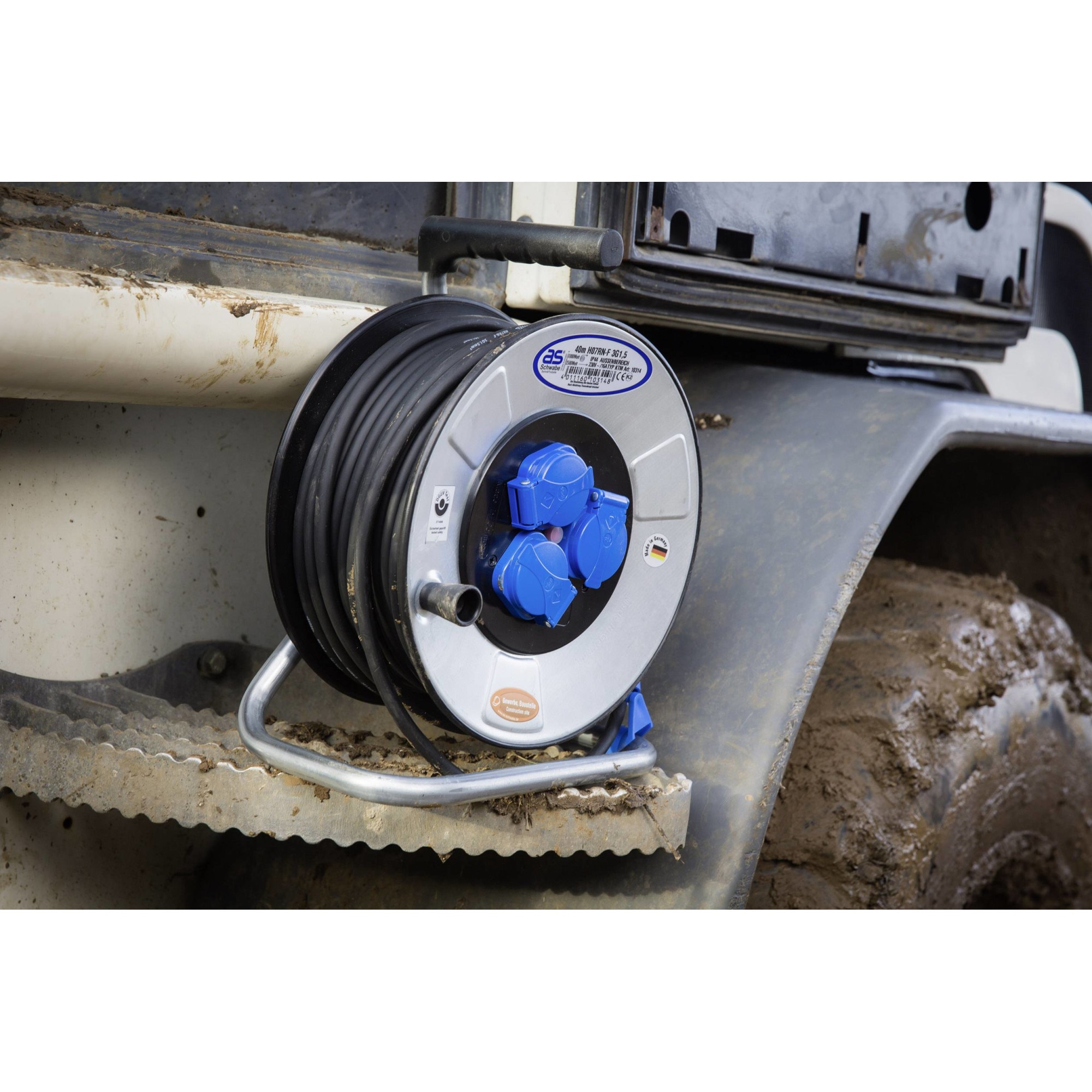 Derulator metalic cablu 25 metri 3x2.5 3500W IP44 cordon in executie ...