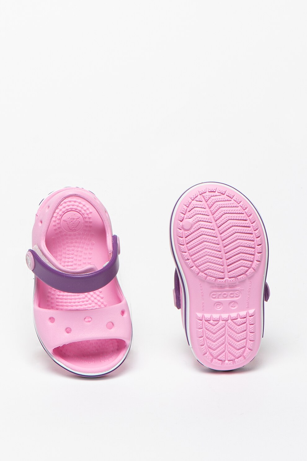 Crocs, Sandale Crocband Amethyst, Roz pastel, 24-25 EU - eMAG.ro