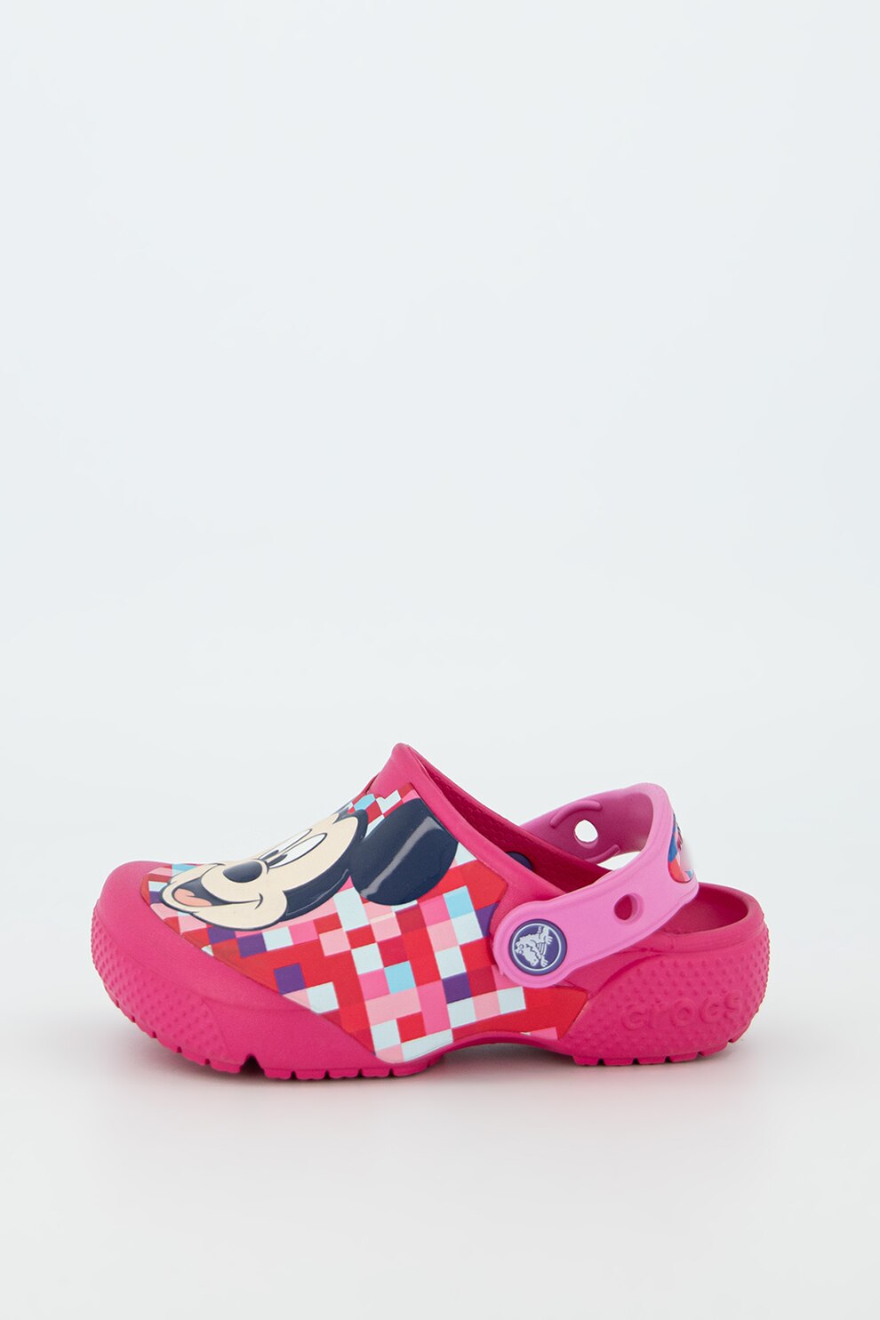 Crocs, Papuci Crocs cu bareta slingback, calapod lat si model cu Mickey ...