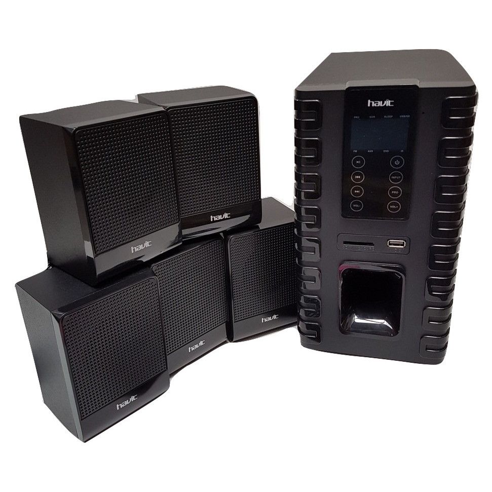 Boxe Havit 5.1 + DVD Player, Putere RMS 60 W, Impedanta 4 ohmi, Cititor ...