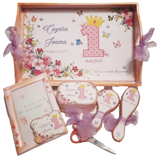 Set tava mot personalizat, fetita, Mixartstudiobym, 6 piese, tema ...