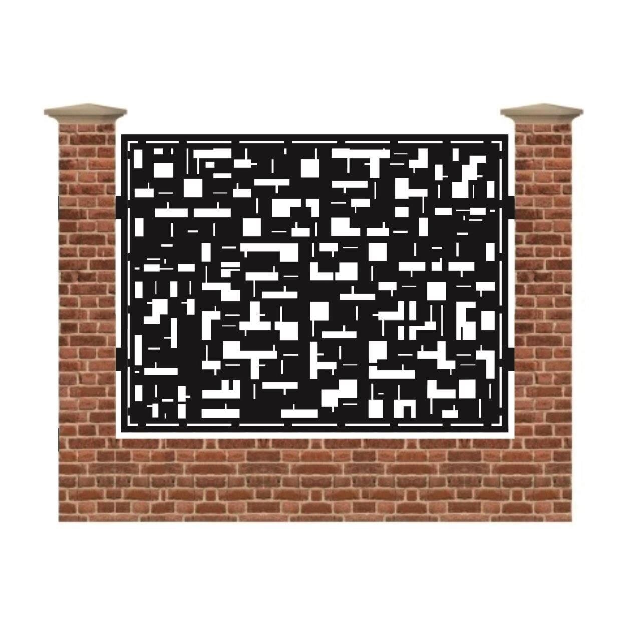 Panou de gard mare din tabla debitata cu plasma N342 1500x1940 mm ...