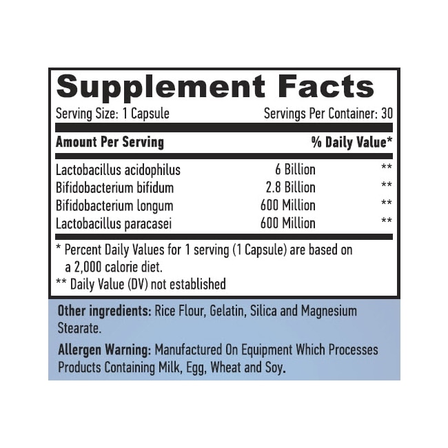 10 Billion Acidophilus & Bifidus Probiotic Complex HAYA LABS 30 Caps ...